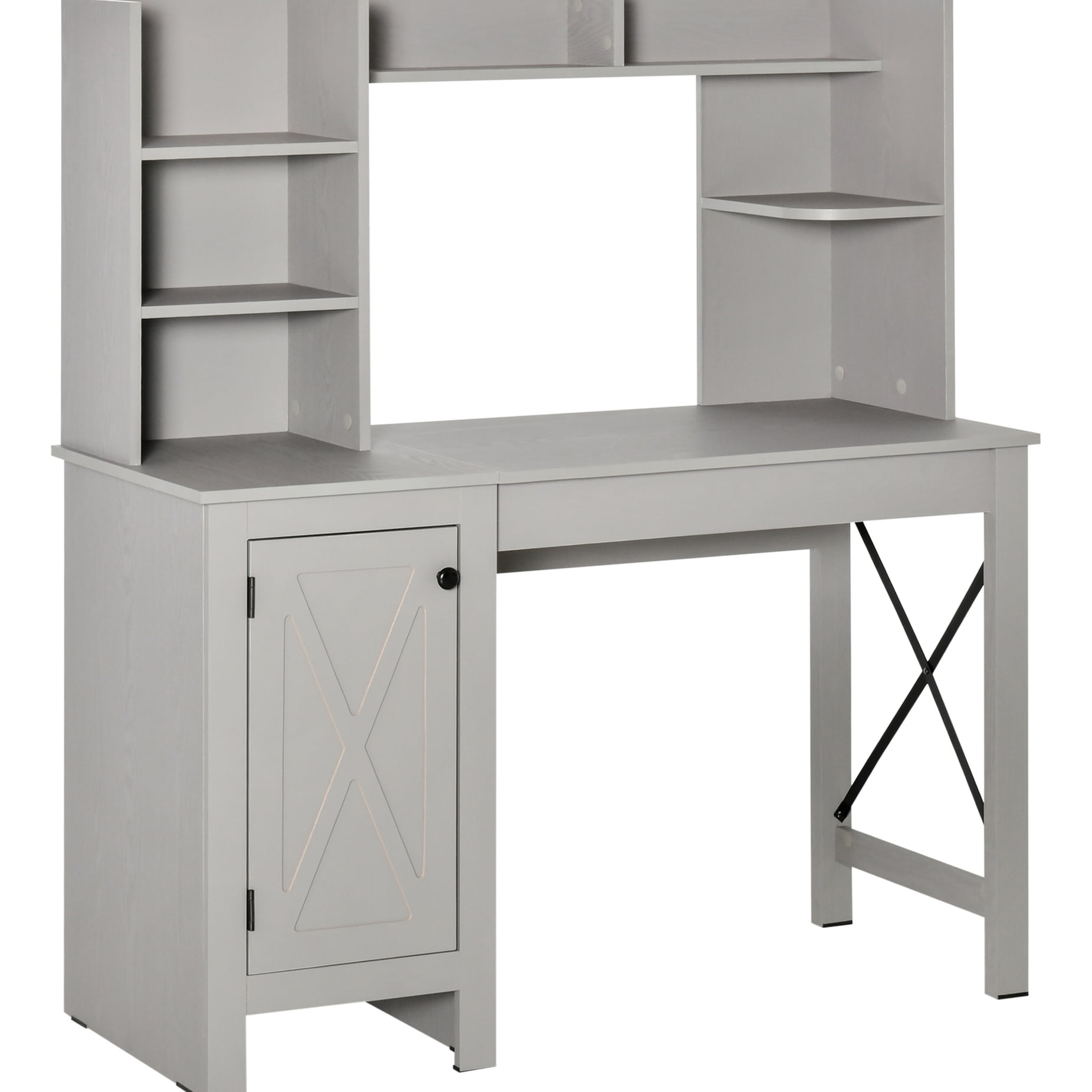 Farmhouse style computer desk with X brace barn - style door - Fit ...
