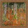 Farmhouse with Birch Trees 28x28 Large Gold Ornate Wood Framed Canvas ...