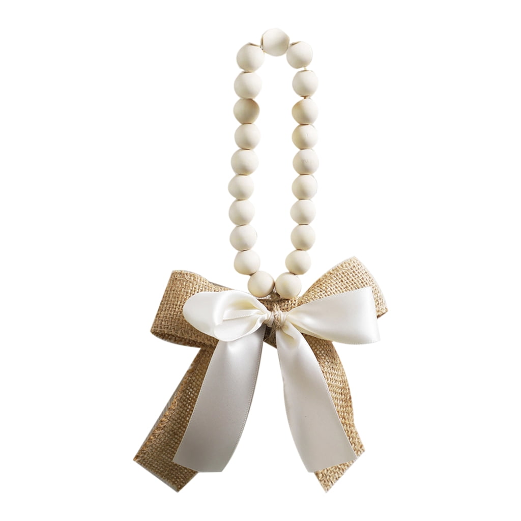 Farmhouses Styles Wood Beads Garlands For Bedroom Decors Tree Bag Craft ...