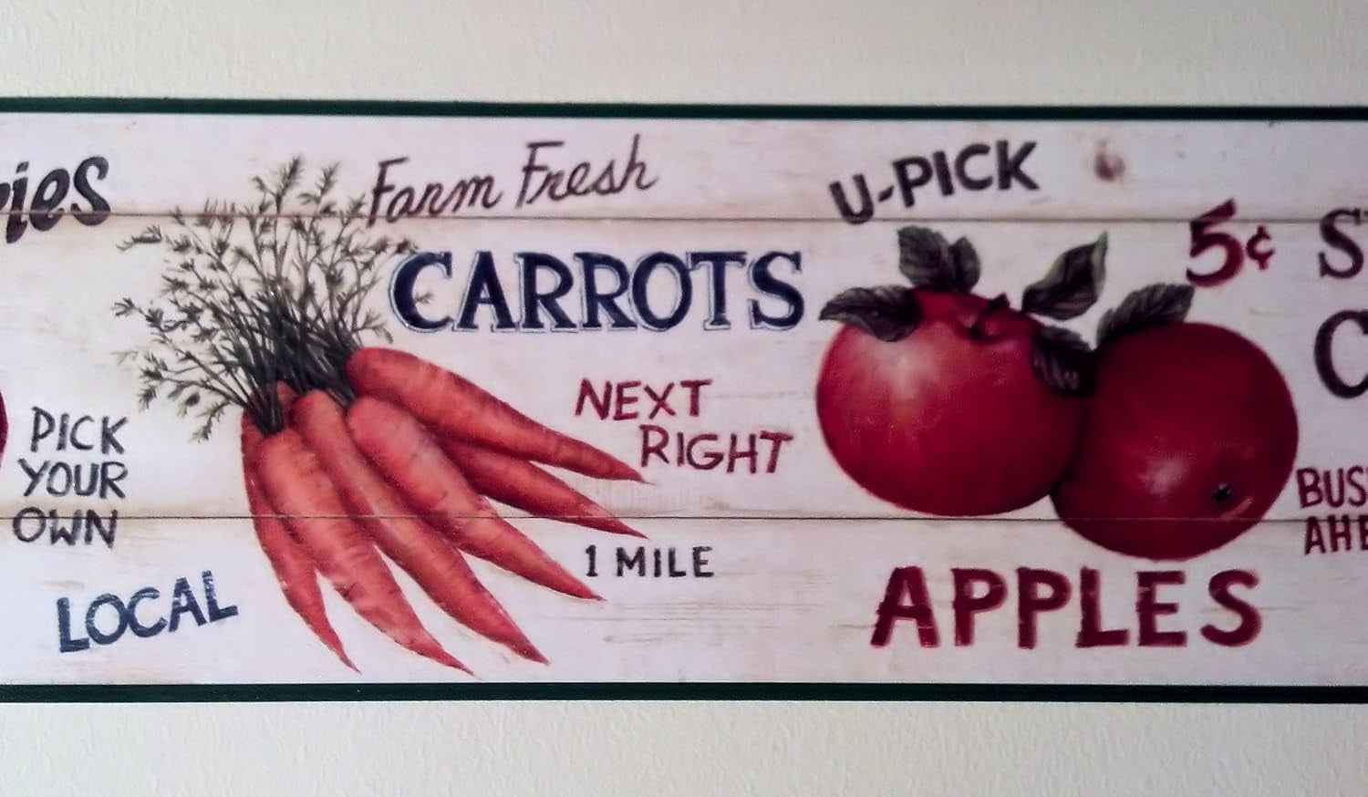 Farming Farm Stand Produce Vegetables Fruit Wallpaper Border ...