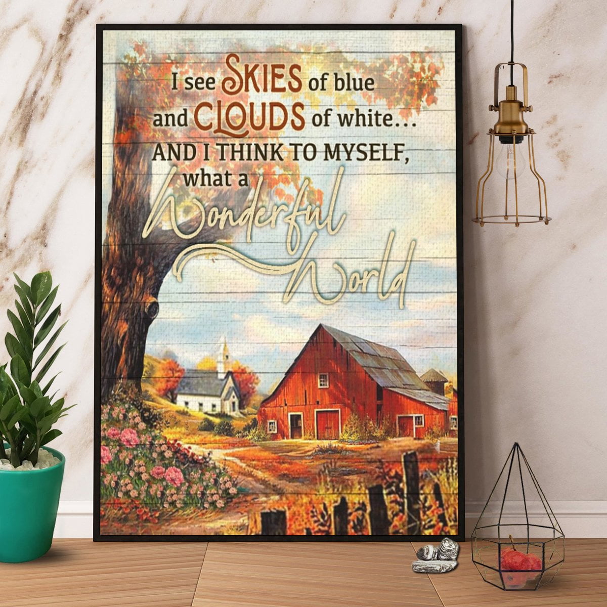 Farming Farmer I See Skies Of Blue And Clouds Of White Paper Poster No ...