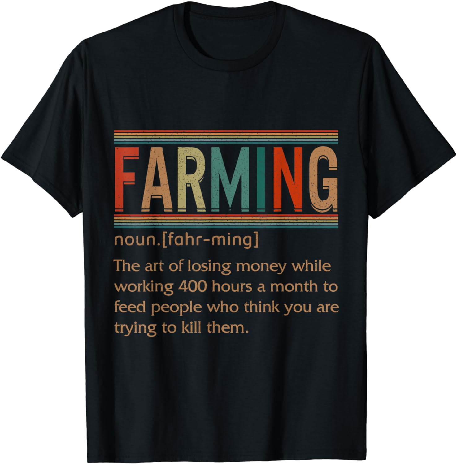 Farming Noun Definition Funny Farmer Farm Lover Gifts T-Shirt - Walmart.com