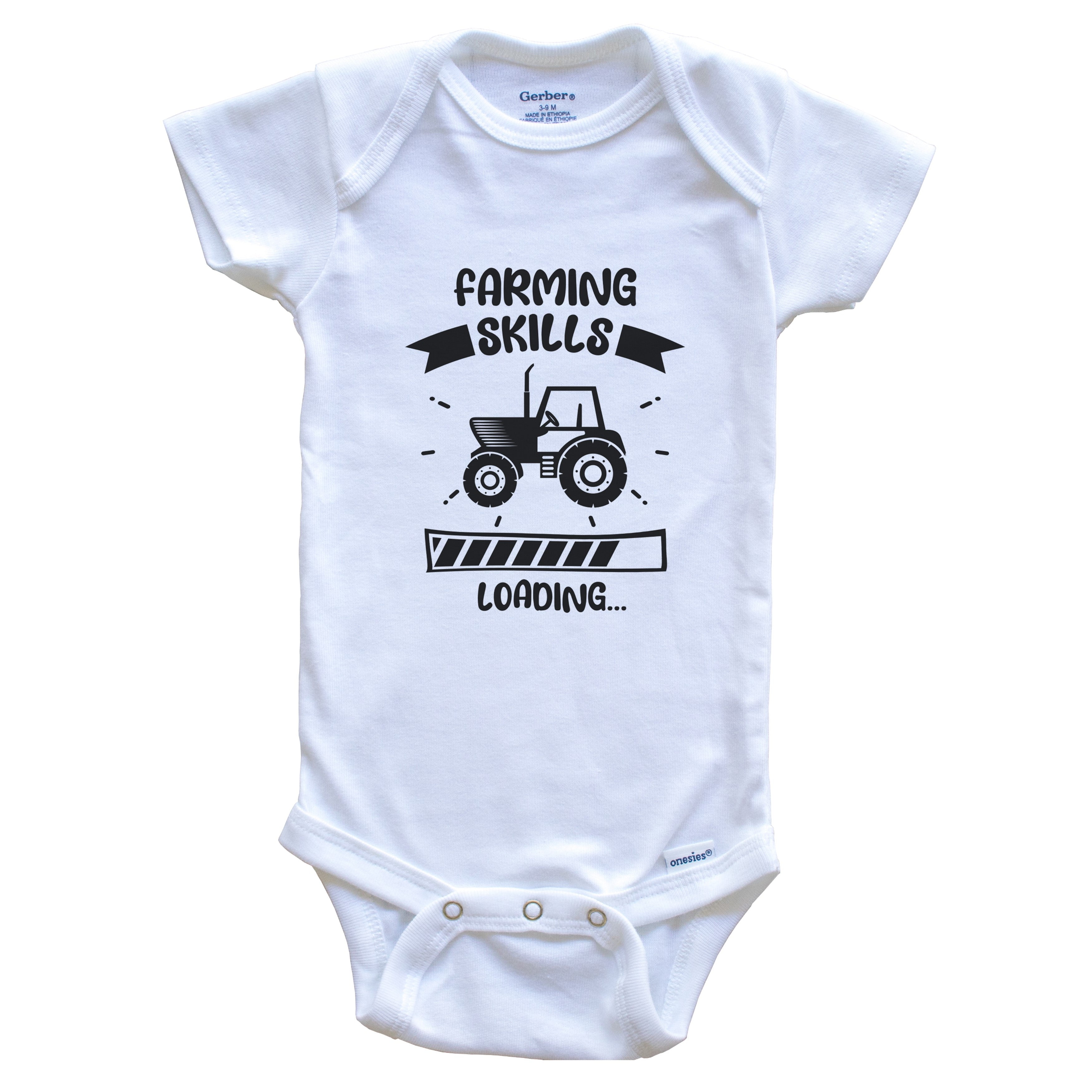 Farming Skills Loading Funny Farming Baby Bodysuit, 6-9 months white ...