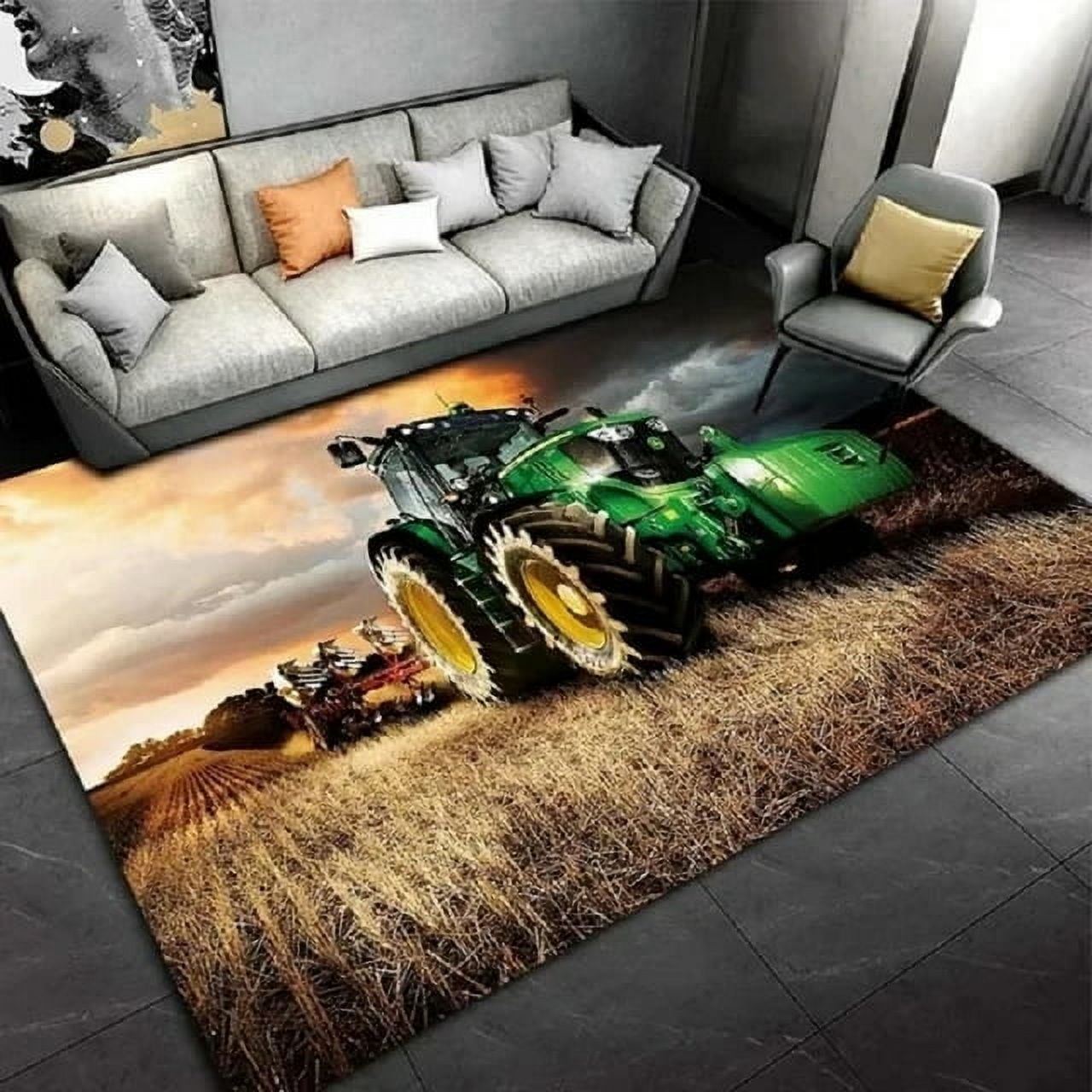 Farming Tractor Carpet 47''x71'' Bedroom Sofa Rug Door Mat Kitchen ...