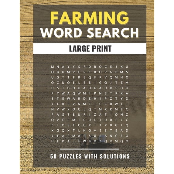 Farming Word Search Large Print 50 puzzles With Solutions: The Best ...