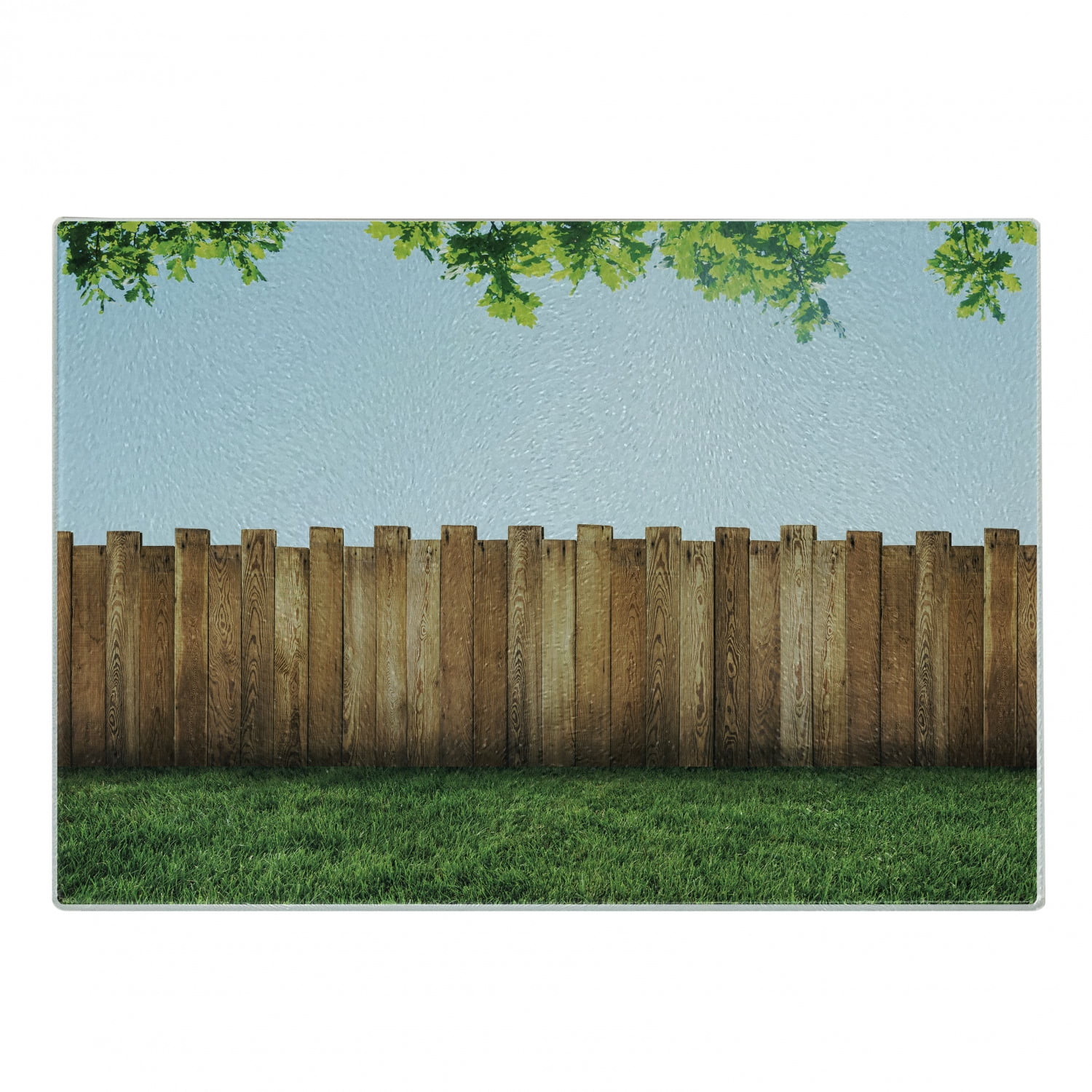 Farmland Cutting Board, Rustic Plank over Field Meadow Tranquil Nature ...