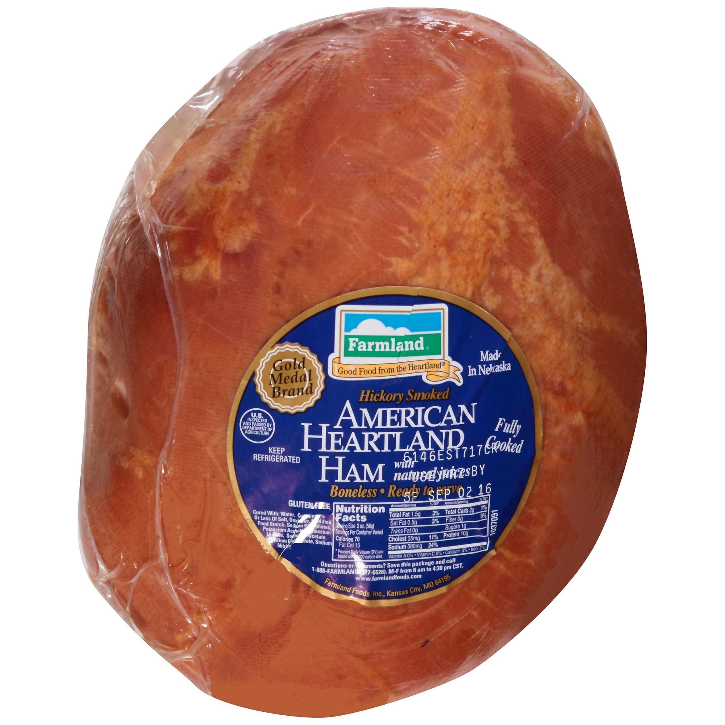 Farmland Natural Juice American Heartland Whole Boneless Smoked Ham, 8. ...