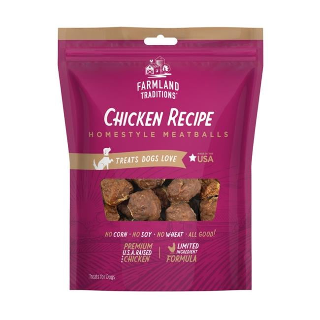 Farmland Traditions 7 oz Homestyle Meatballs Dog Treats - Chicken ...