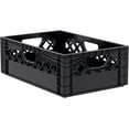 Farmplast Plastic Half Size Milk Crate, 24 Quart Storage Container ...