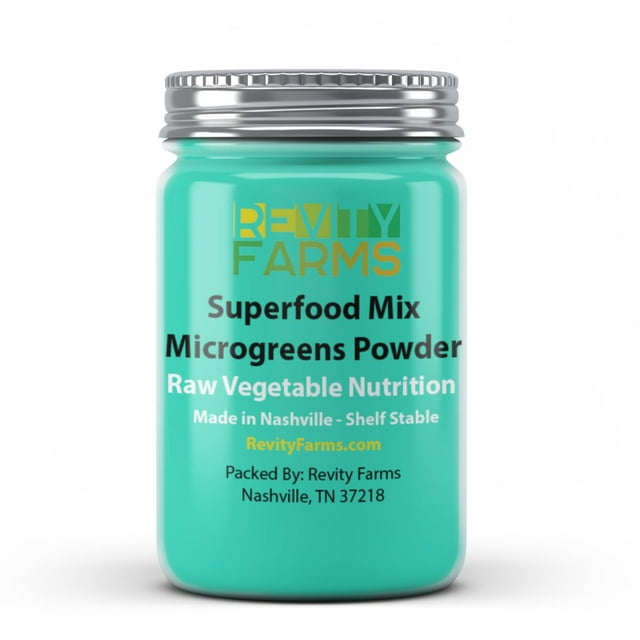 Farms Microgreens Powder Superfood, Shelf Stable, Freeze Dried, 8 Cups ...