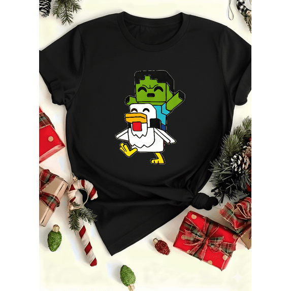 Farmyard Speed Fun Chicken Jockey Racing Humor Cartoon Unisex T-Shirt ...