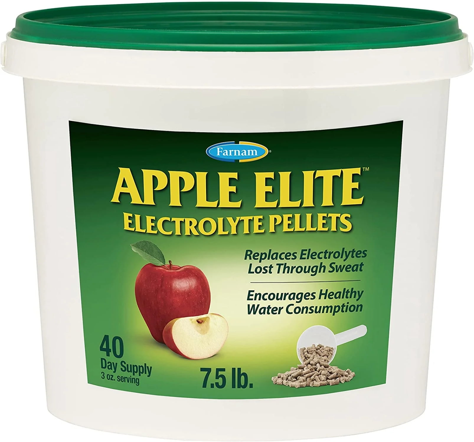 Farnam Apple Elite Electrolyte Pellets 7.5 Pounds, 40 Day Supply ...