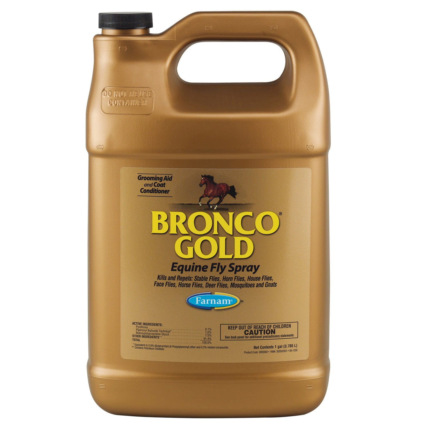 Farnam Bronco Gold Equine Fly Spray Gallon - Walmart.com