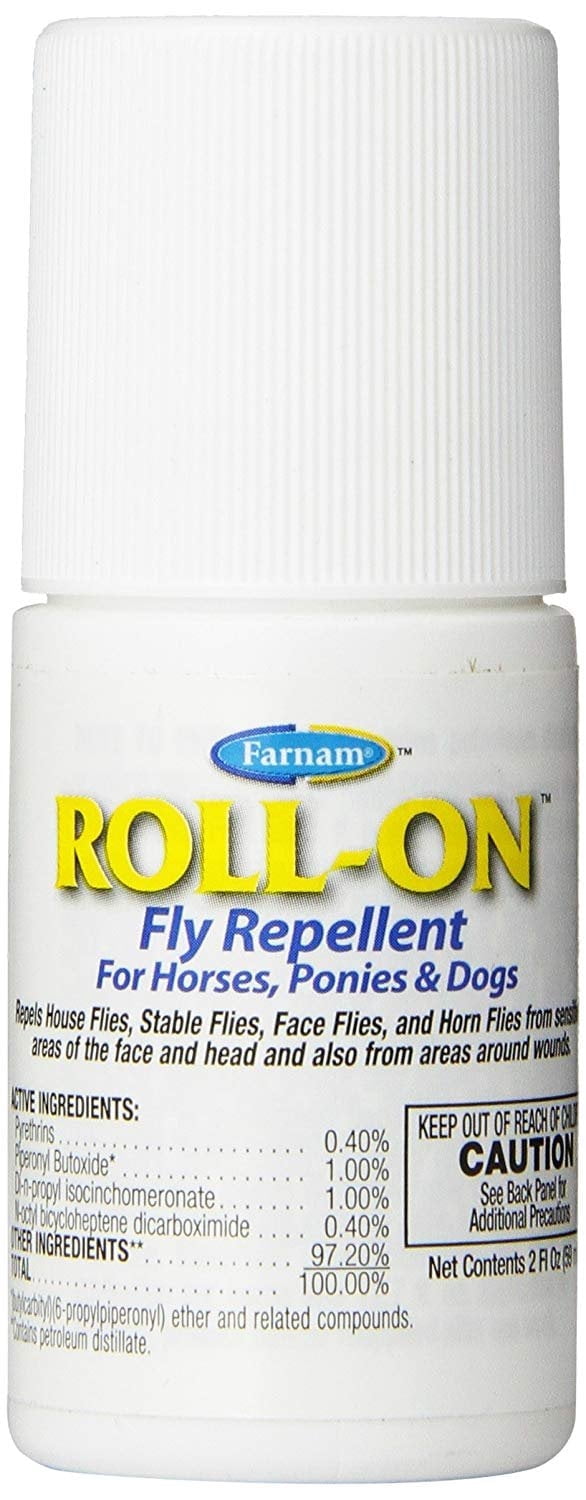Farnam Roll-On Fly Repellent For Horses, Ponies and Dogs, 2 oz Bottle ...