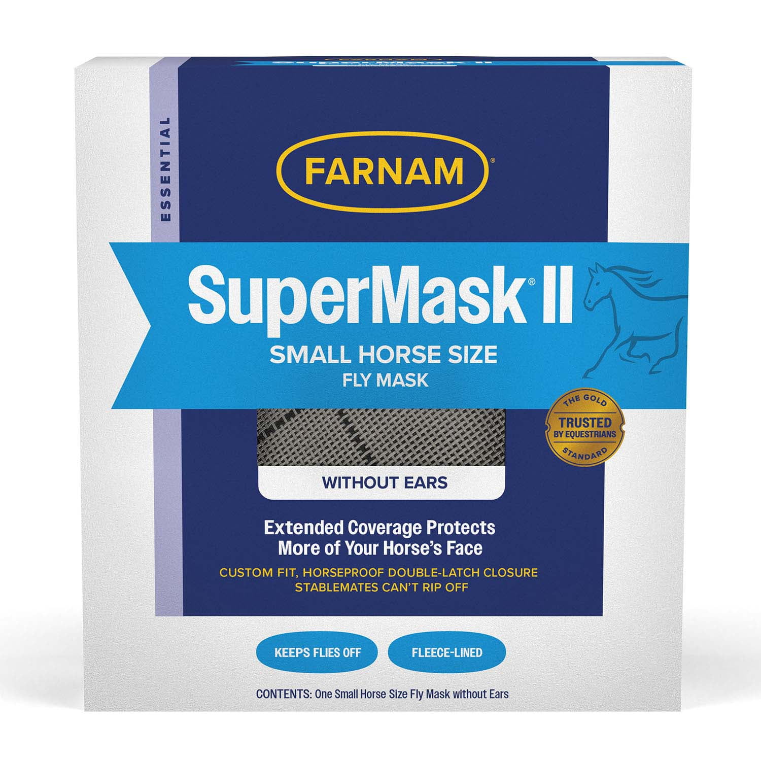 Farnam SuperMask II Classi Horse Fly Mask, Arabian size, Assorted ...