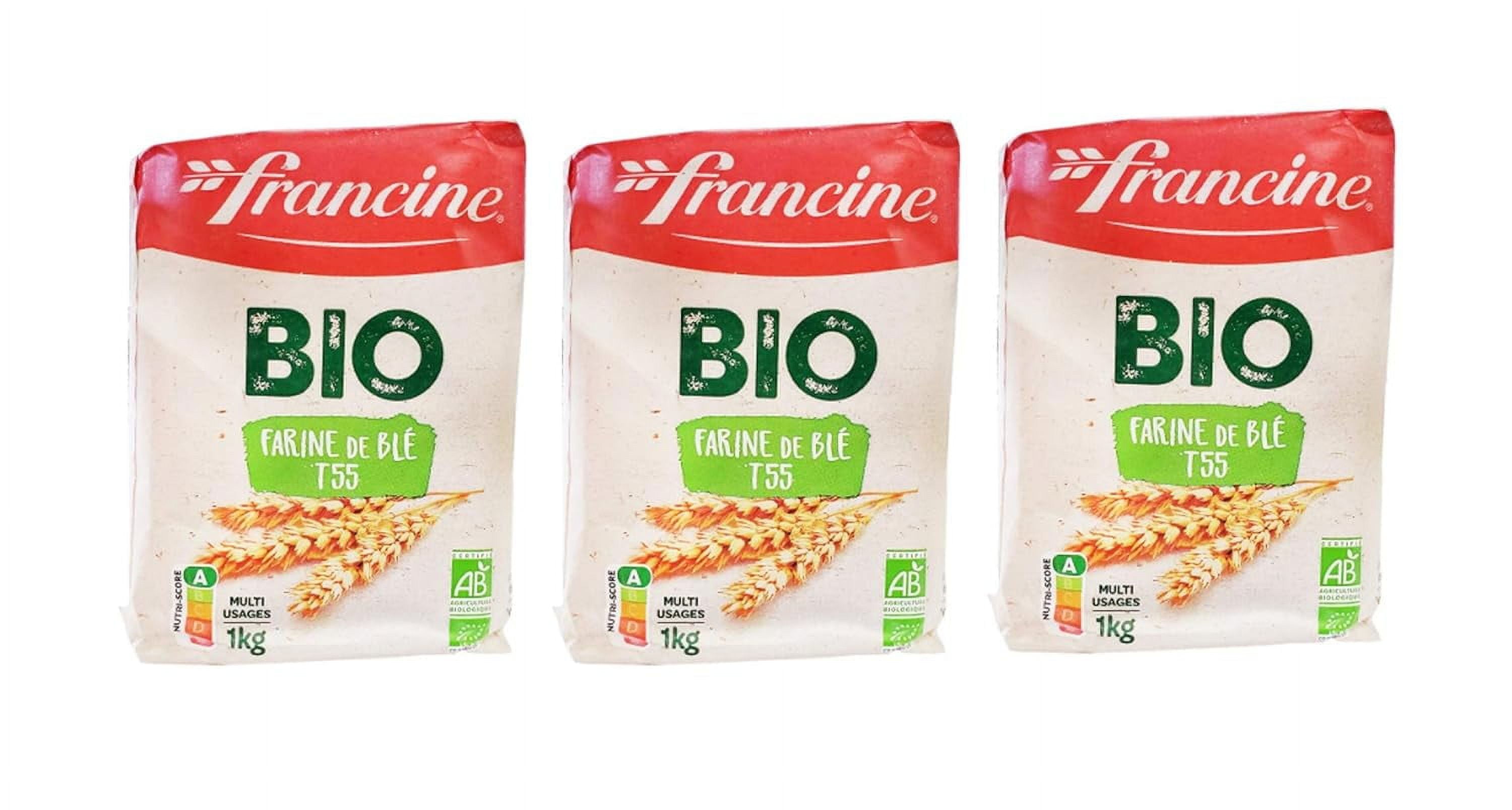 Farne de Ble Bio - French T55 Organic All Purpose Flour (3 Pack, Total ...