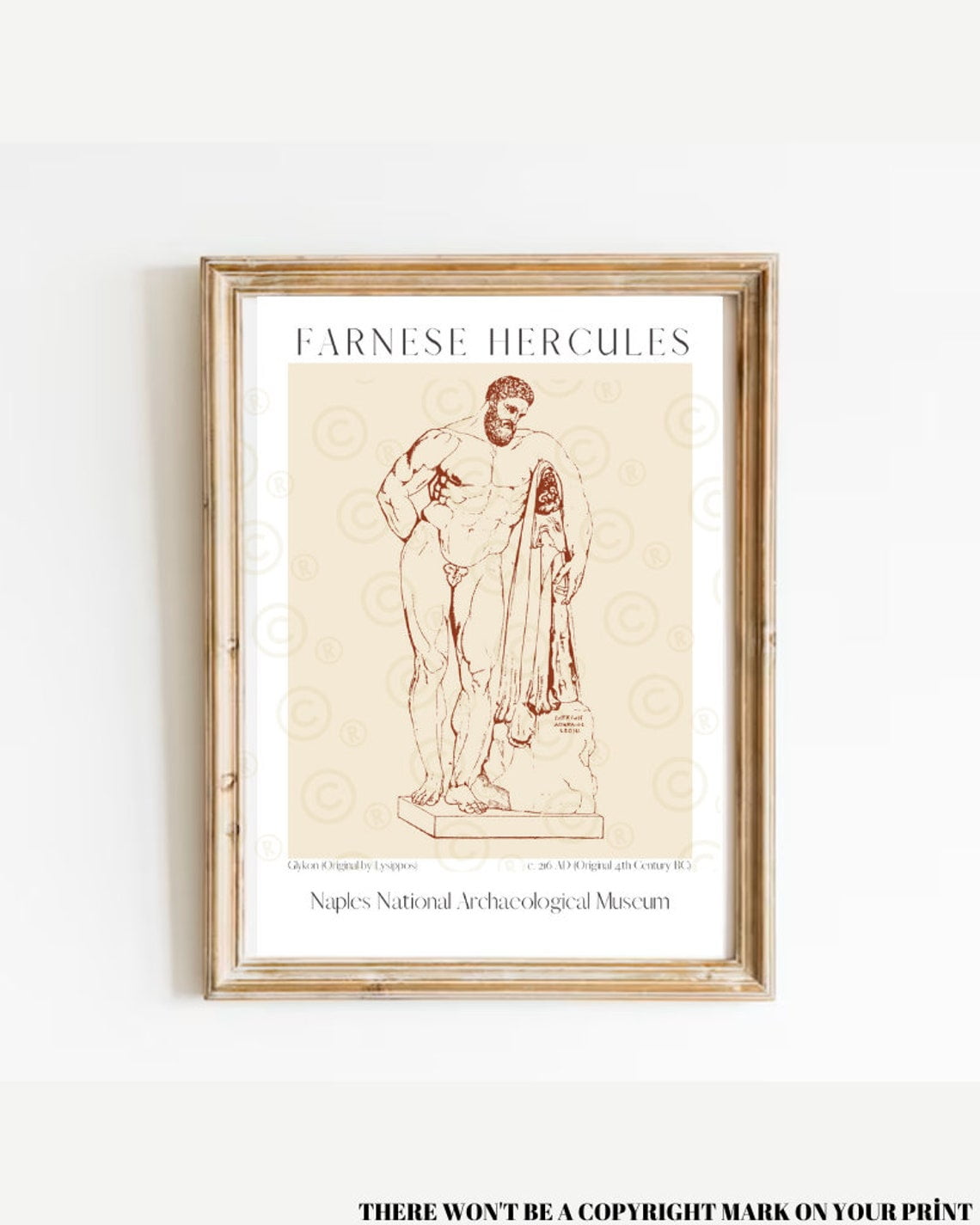 Farnese Hercules, Herakles Print,Greek Gods Art, Hellenic Polytheism ...