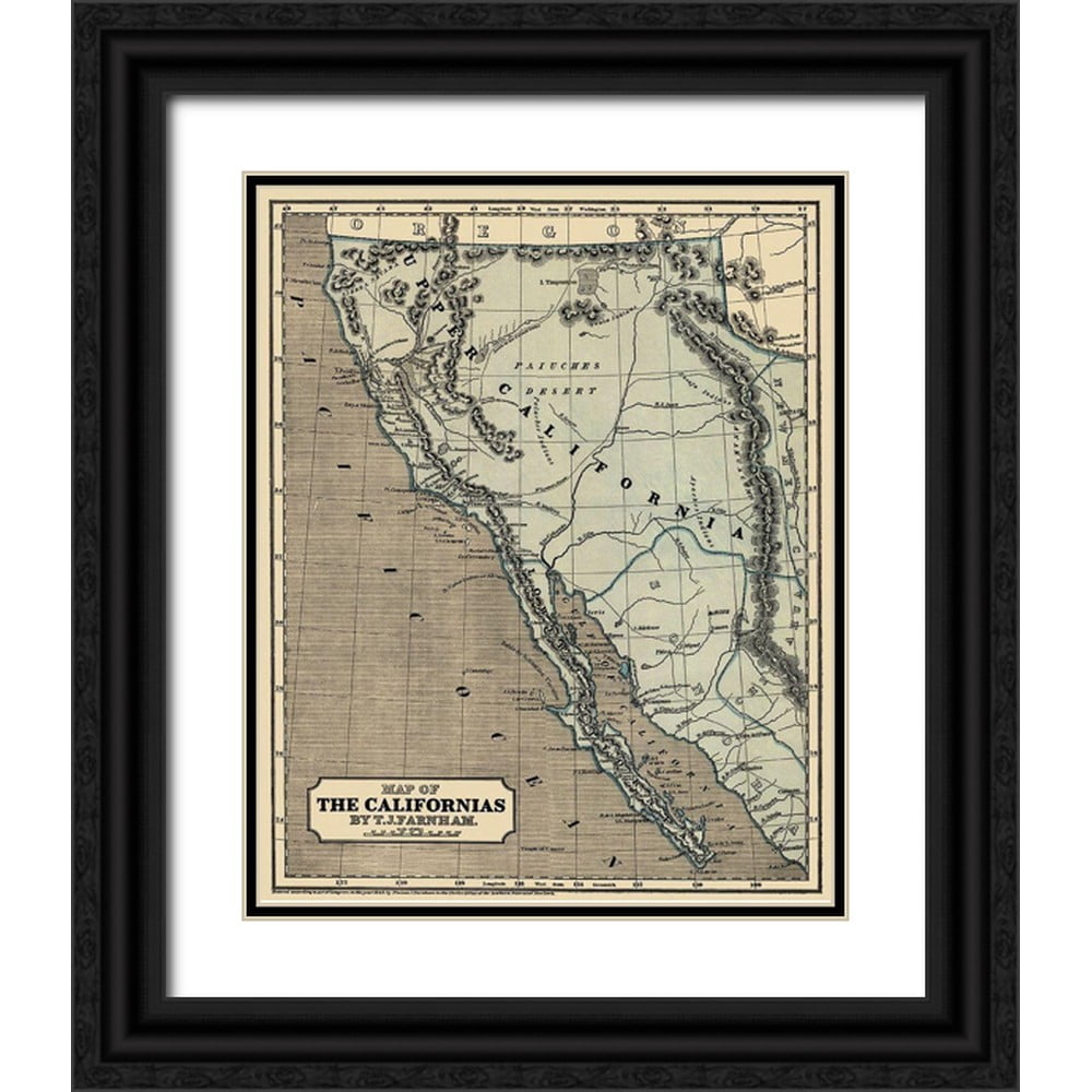 Farnham 12x14 Black Ornate Wood Framed with Double Matting Museum Art ...