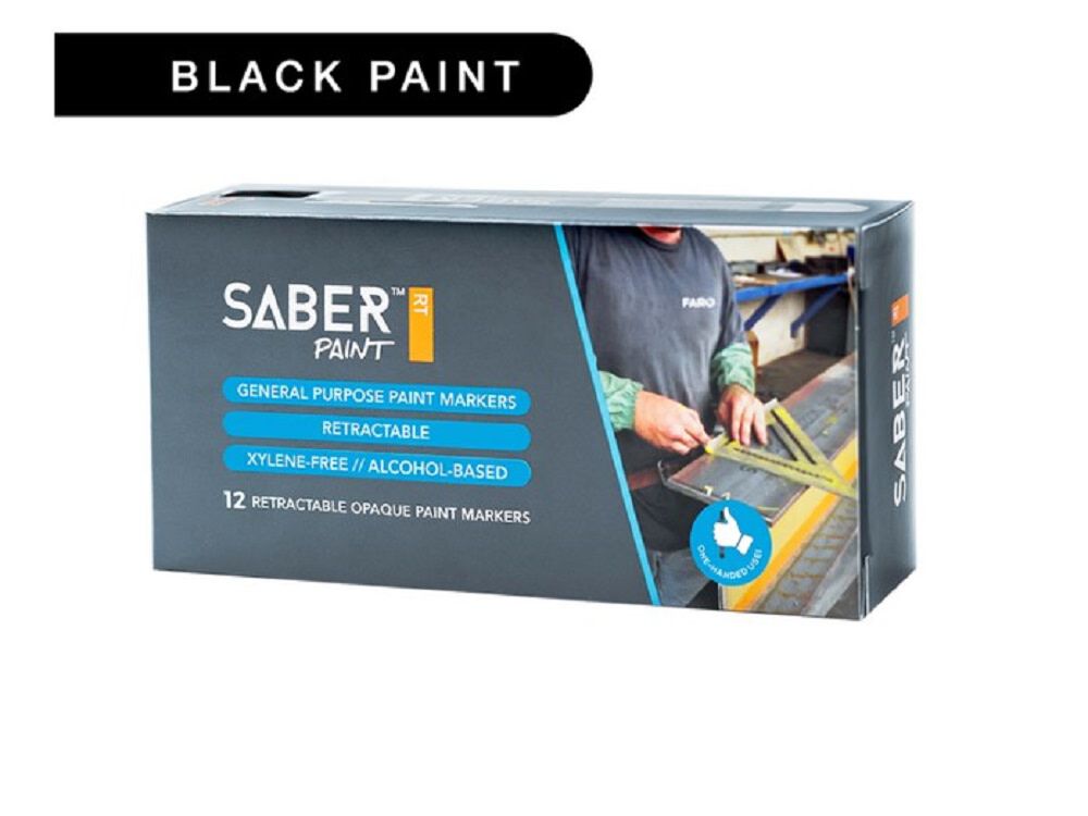 Faro Saber Retractable Paint Marker, Black, 12 Pack - Walmart.com