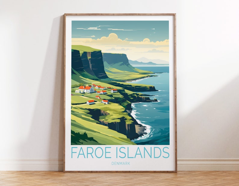 Faroe Islands Denmark Poster Faroe Islands Poster Faroe Islands Wall ...