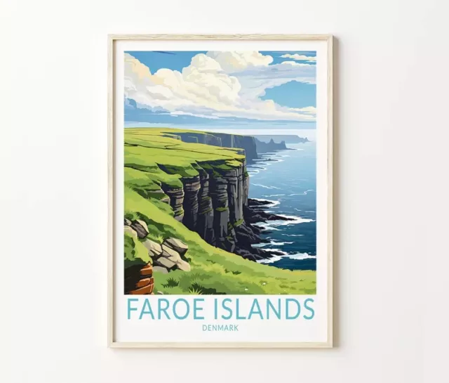 Faroe Islands Travel Poster Wall Art, Faroe Islands Poster, Faroe ...
