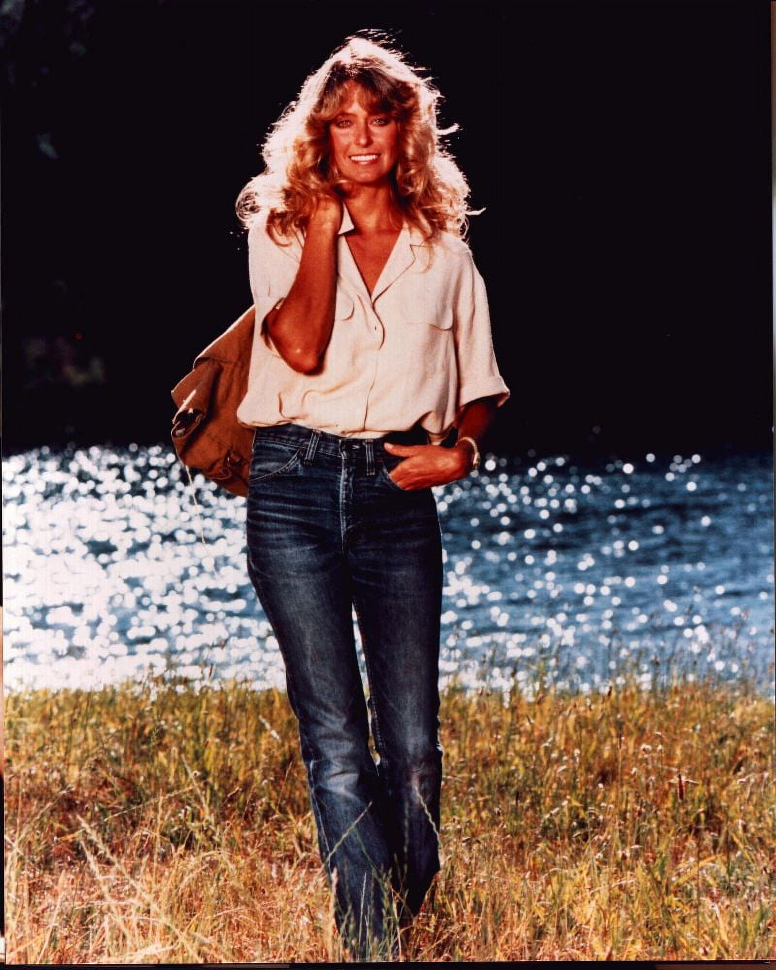 Farrah Fawcett Walking In Field Near Stream Photo Print (8 x 10) - Item ...