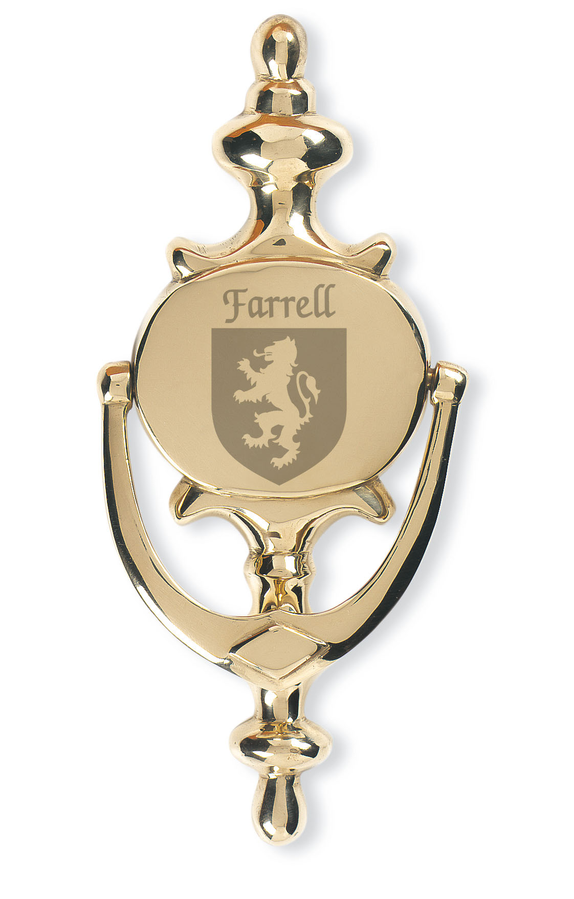 Farrell Irish Coat of Arms Brass Door Knocker - Walmart.com