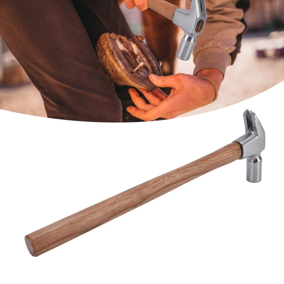 Farrier Driving Hammer For Horse Shoeing, Tool Steel With Wooden Handle ...