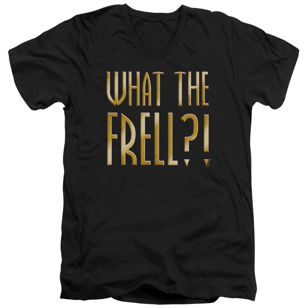 Farscape What The Frell S/S Adult V-Neck T-Shirt Black - Walmart.com