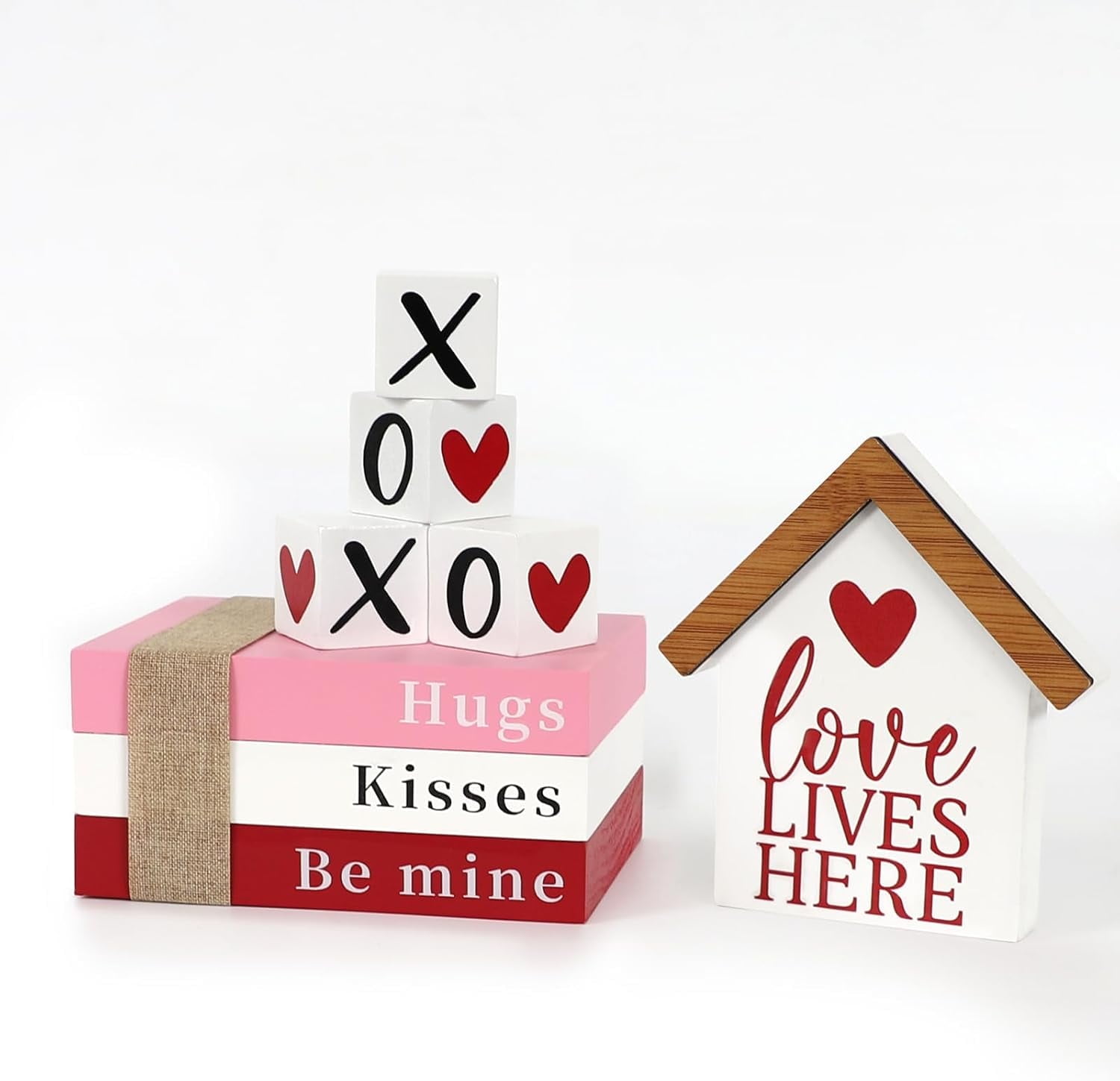 Valentine Tabletop Decoration Valentine Decorations for Home Wood ...