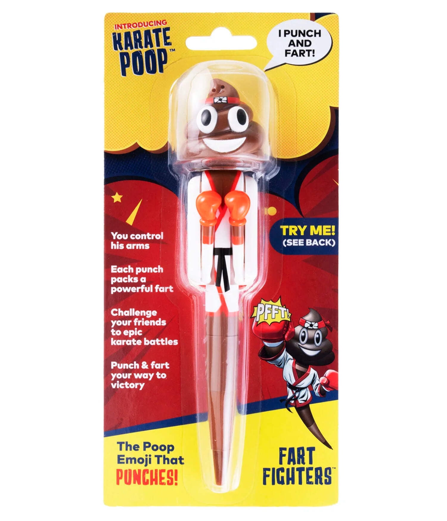 Fart Fighters Pen: Cute and Stinky Karate Poop Toy Pen for Office ...
