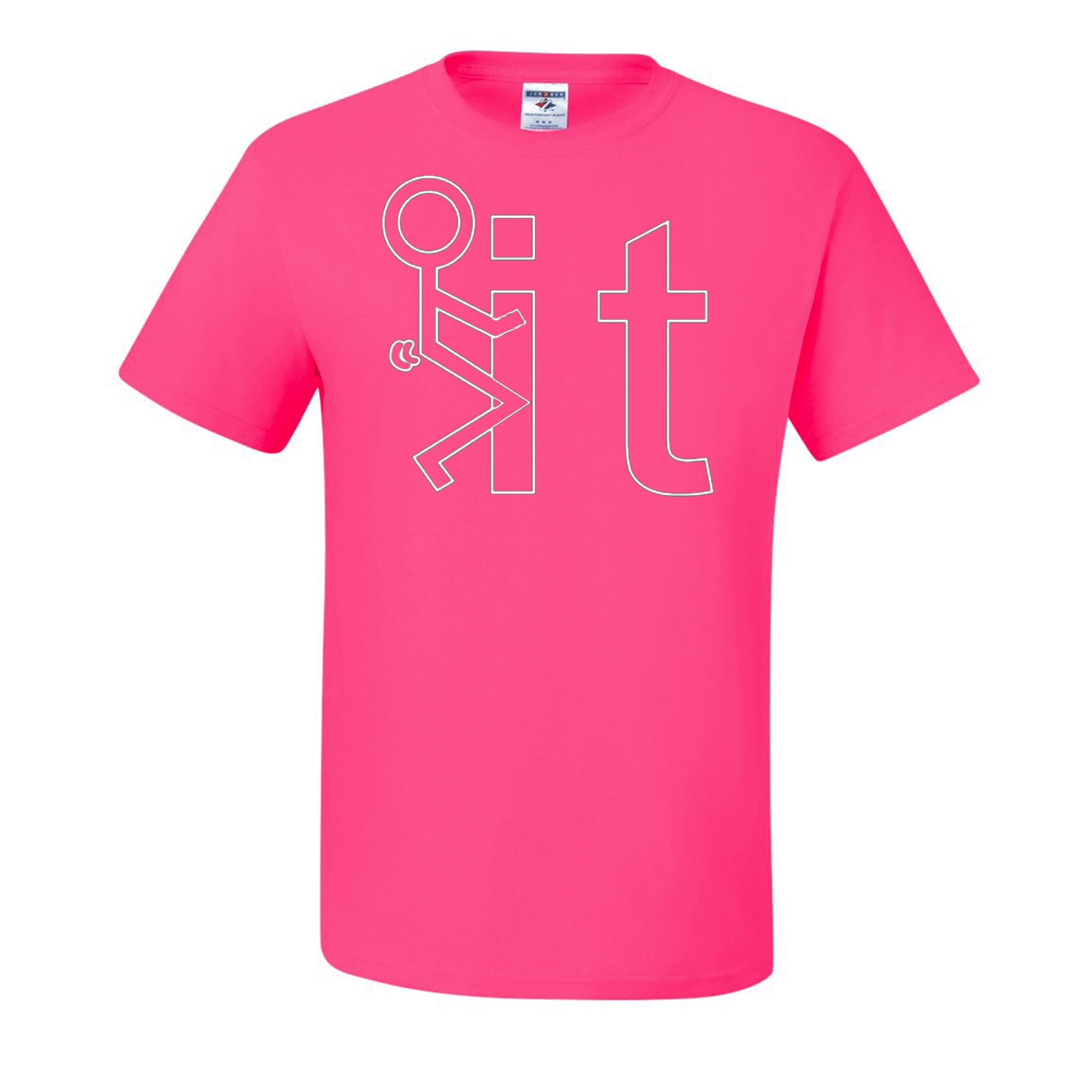 Fart It FIT Funny Graphic Mens T-shirts , Neon Pink, Large - Walmart.com