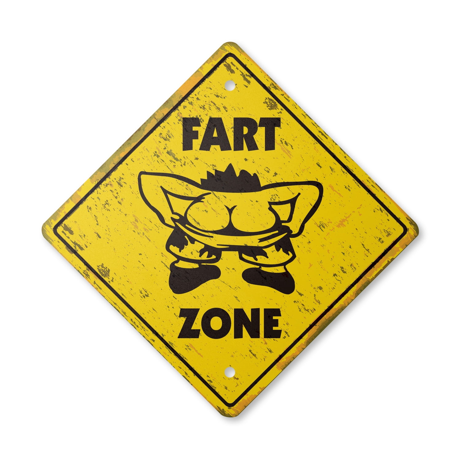 Fart Vintage Crossing Sign Zone Xing | Indoor/Outdoor Plastic | 14 ...