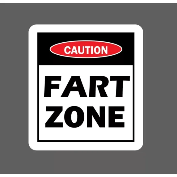 Fart Zone Sticker Caution Waterproof Sticker Phone Decal Water Bottle ...