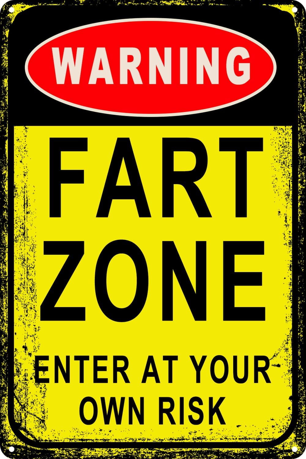 Fart Zone Warning Enter at your own Risk 8 x 12 in. Decoration Plaque ...