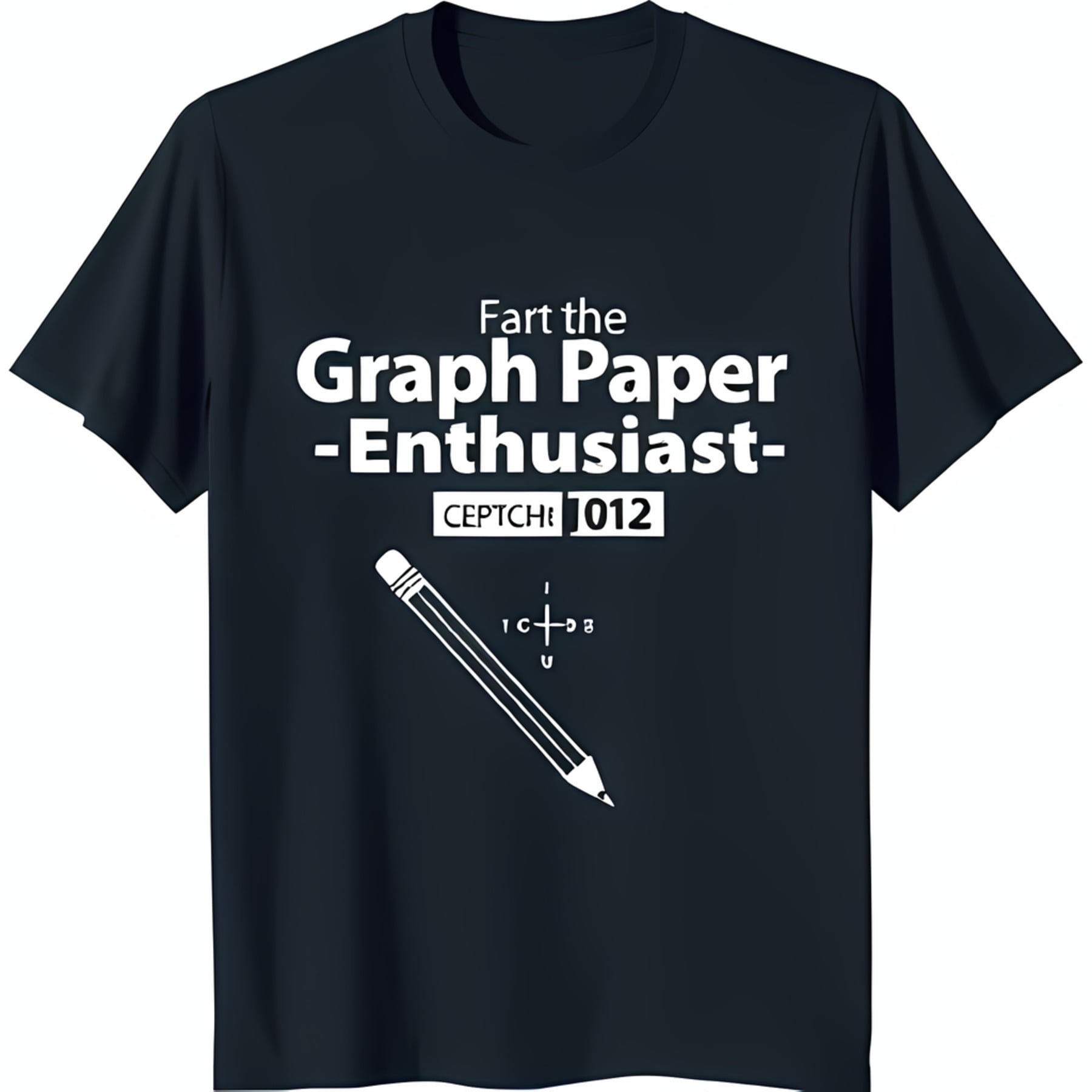 Fart the Graph Paper Black T-Shirt Fun Graphic Tee for Creatives ...