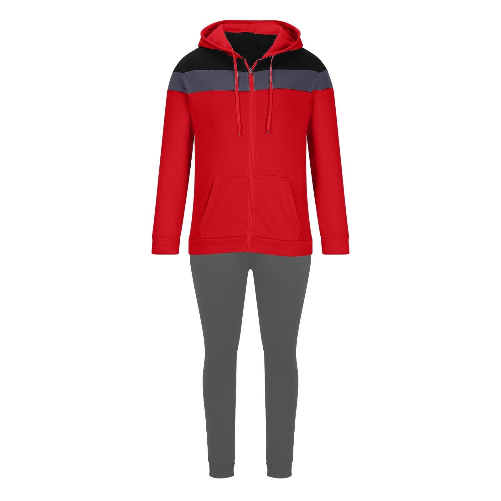 Fartey 2PC Mens Sweat Suits Clearance Trendy Colorblock Jogging Sets ...