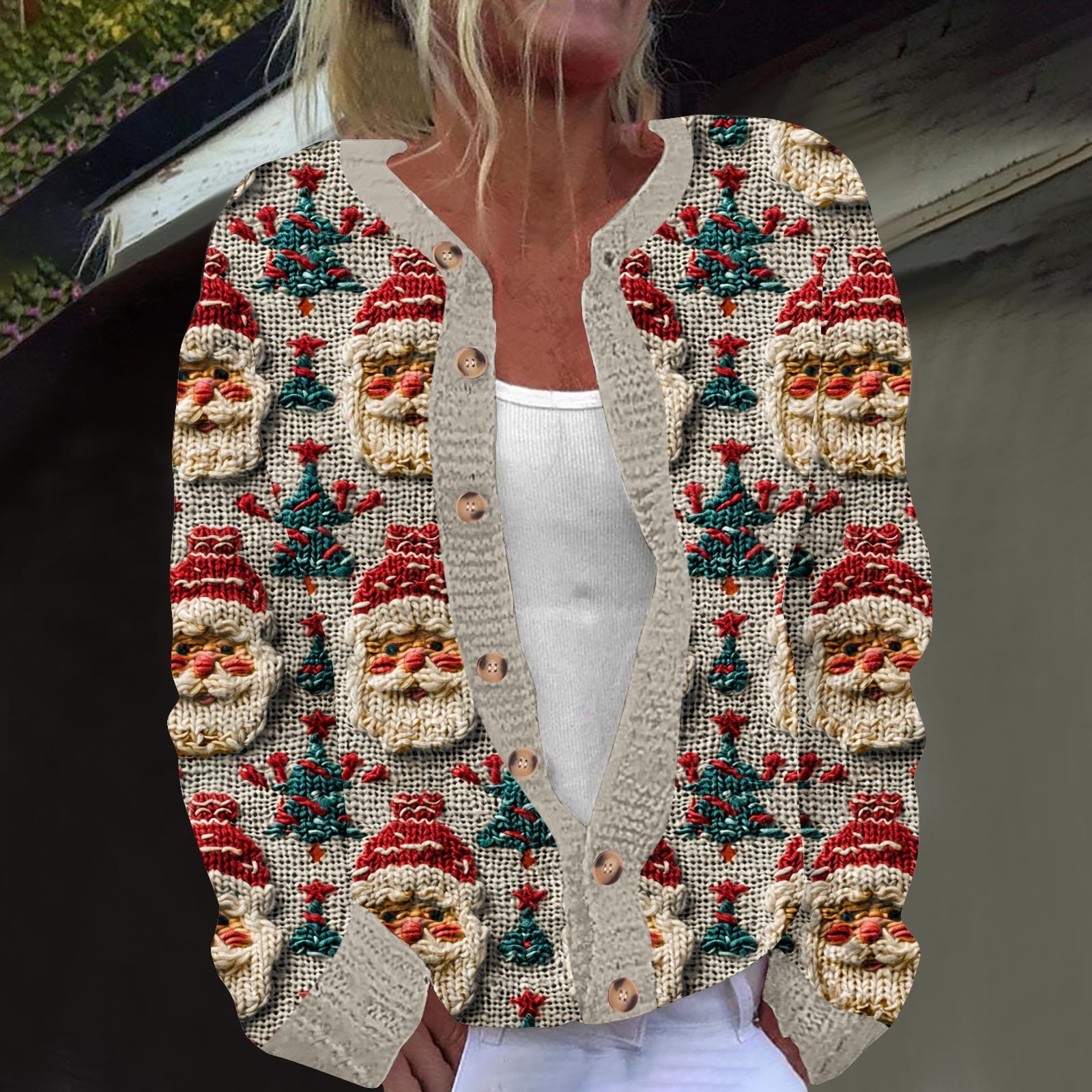 Fartey Plus Size Christmas Sweaters for Women Oversized Long Sleeve ...