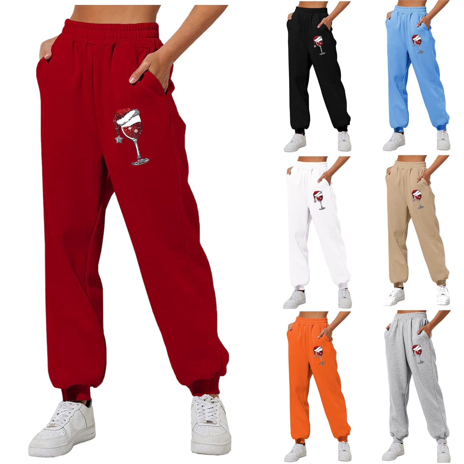 Fartey Sweatpants for Women Baggy High Waisted Long Workout Pants ...