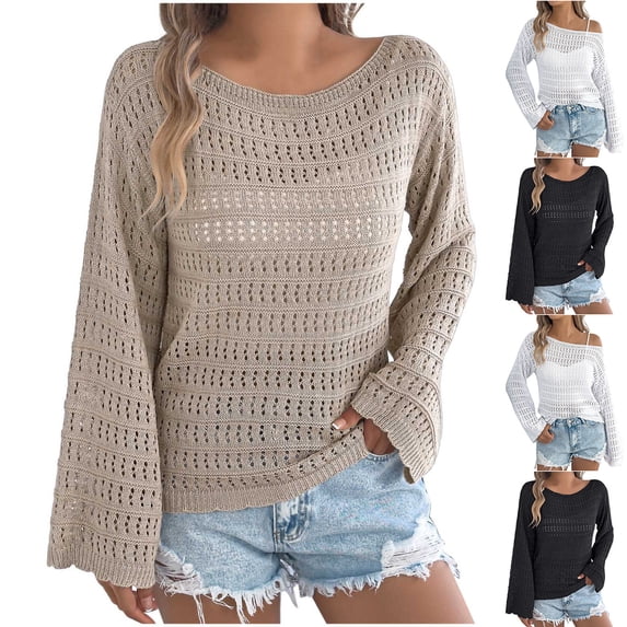 Fartey Women's Summer Cover Up Breathable Long Sleeve Lightweight ...