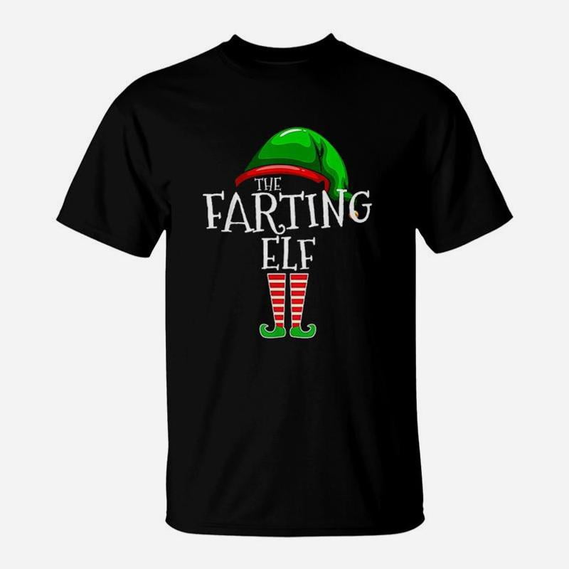 Farting Elf Group Matching Family Christmas Gift Gassy Fart TShirt ...