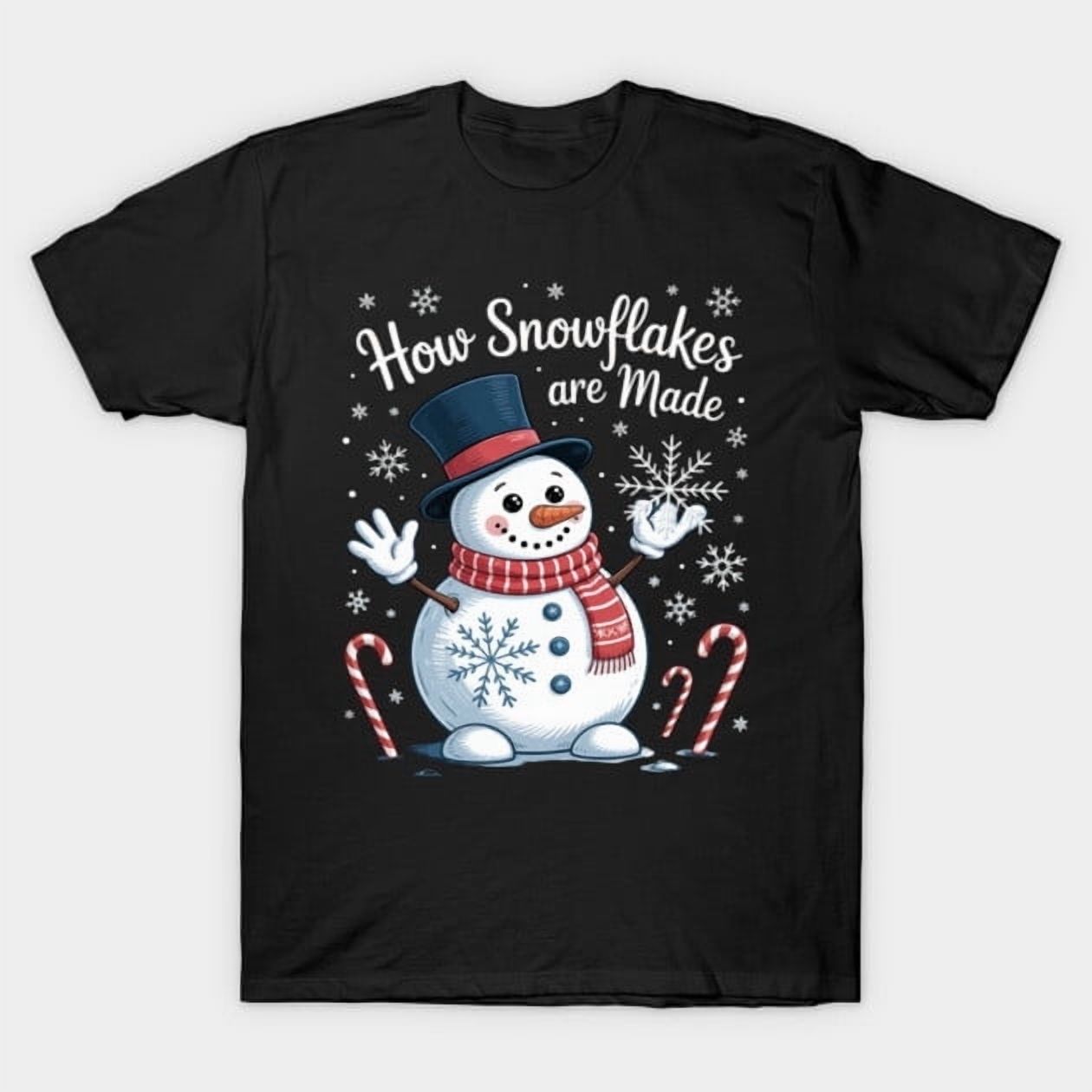 Farting Snowman Making Snowflake Christmas Winter Funny Artwork Print ...