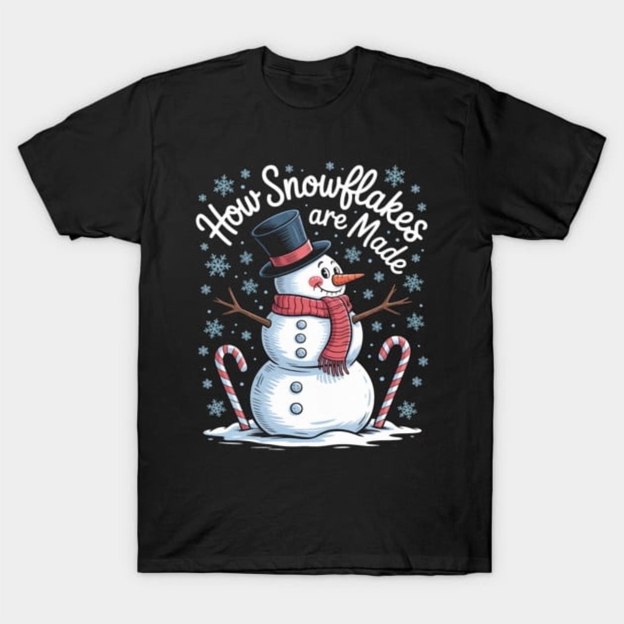 Farting Snowman Making Snowflake Christmas Winter Funny Artwork Print ...