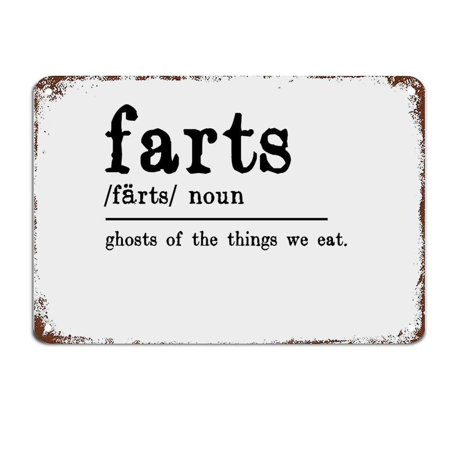 Farts Definition Metal Sign Farts Metal Tin Sign Farter Rude Metal ...