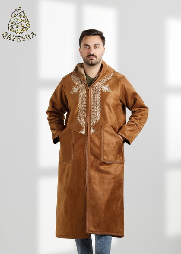 Farwa Moroccan style - Warm Winter Coat - Cloak Arab Dress - Mens ...