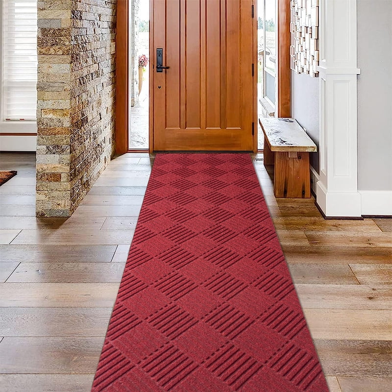 Fas Home Runner Rugs 1FTX14FT Indoor Outdoor Hallway Runner with Rubber ...