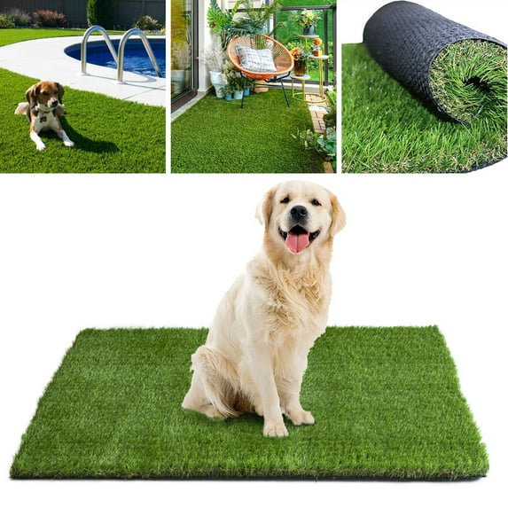 Fas Home Thick Artificial Grass Turf 15FTX75FT , 1.77 Inch Realistic ...