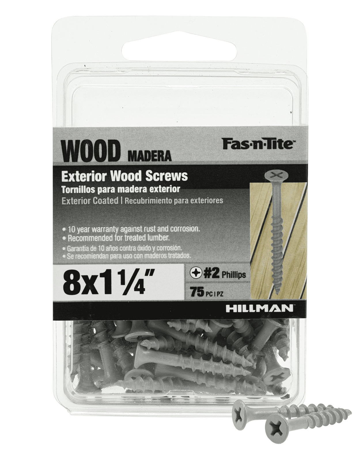 Fas-n-Tite Hillman Wood Screws , Wood To Wood Deck Exterior Screws 8 x ...