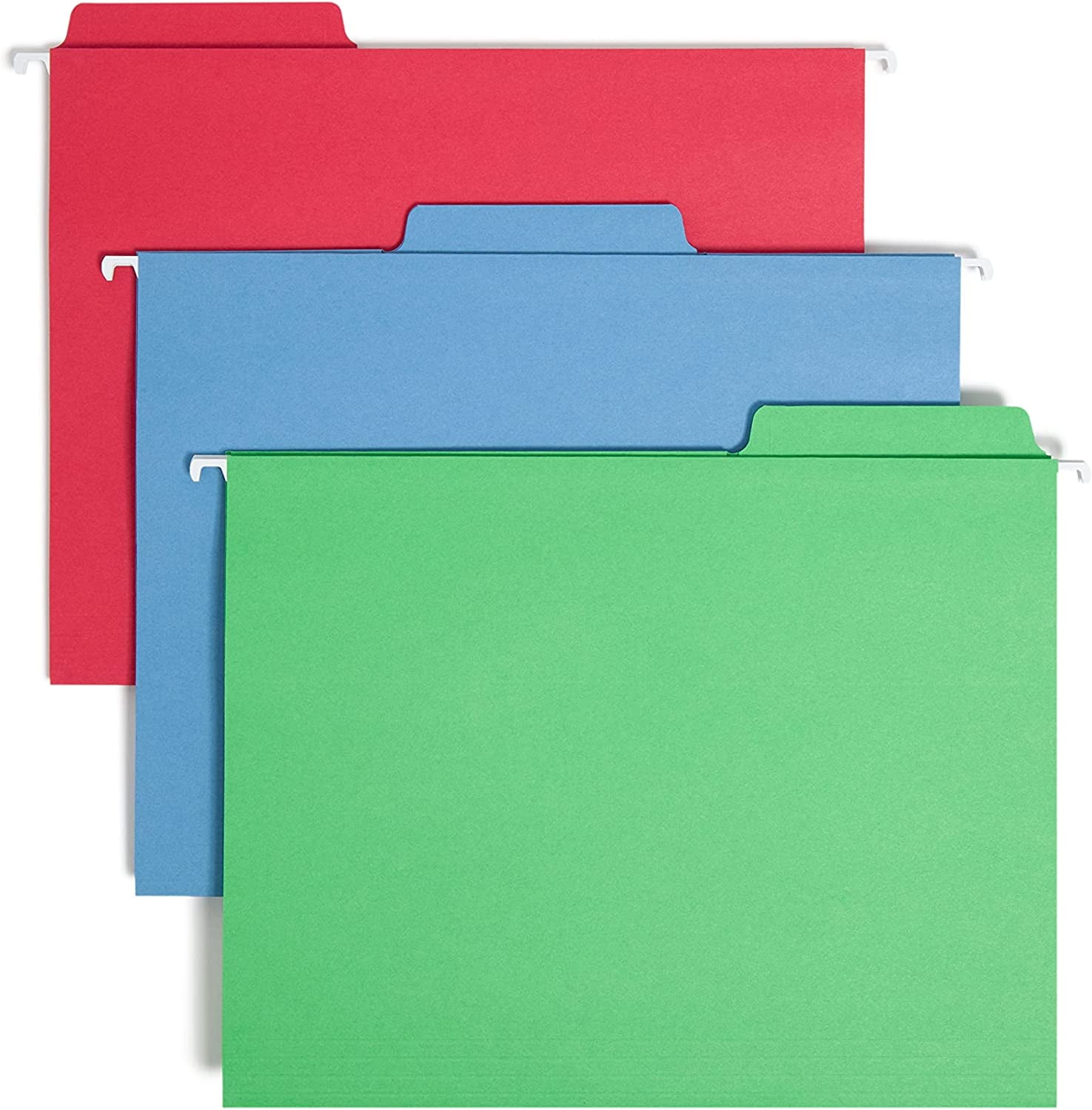 FasTab Hanging File Folder, 1/3-Cut Built-in Tab, Letter Size, Assorted ...