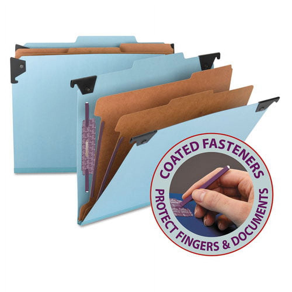 FasTab Hanging Pressboard Classification Folders, 2 Dividers, Letter ...